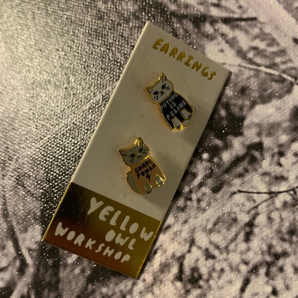 Yellow Owl Workshop | Jewelry | Gurrrl Power Earrings Mismatched Cat ...